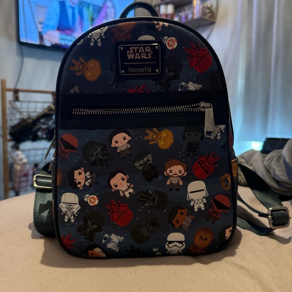 Loungefly | Accessories | Loungefly Blue And Black Star Wars Bag | Poshmark